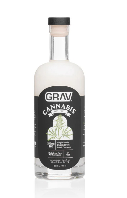 GRAV Cannabis Spirit, 250mg - 750ml Bottle | greenery