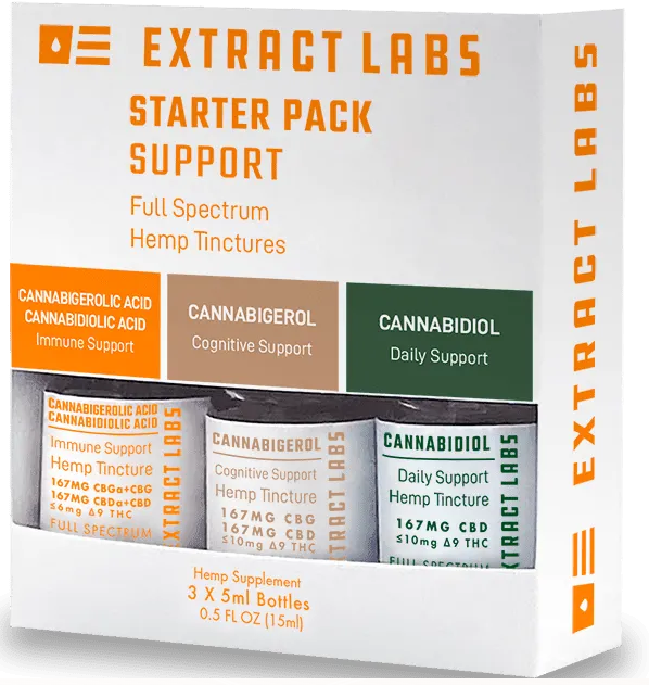 Extract Labs CBD Support Starter Pack Tinctures | greenery
